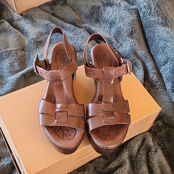 Born | Shoes | 75 Born Rustic Brown Platform Sandals | Poshmark